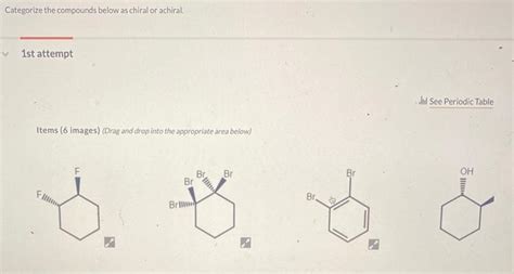 Solved Categorize the compounds below as chiral or achiral | Chegg.com