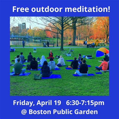 Free Outdoor Meditation Boston Public Garden [04 19 24]