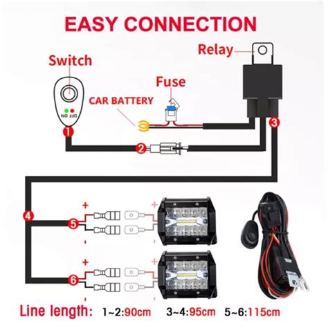 Led Light Bar Wiring Harness Kit Wiring Harness For Off Road Lights Led