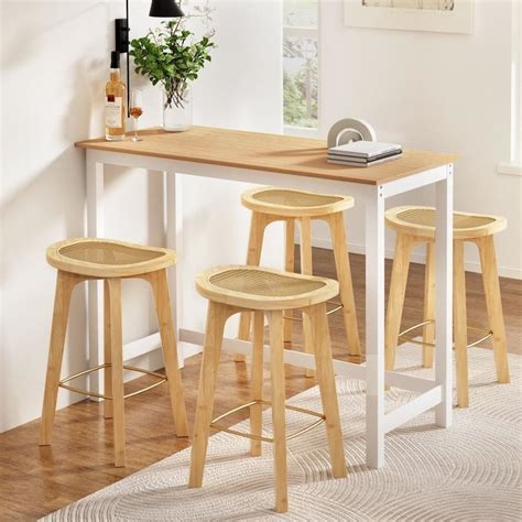 Artiss Bar Table And Stools Set Dining Desk Kitchen Chairs Cafe Pub Big W