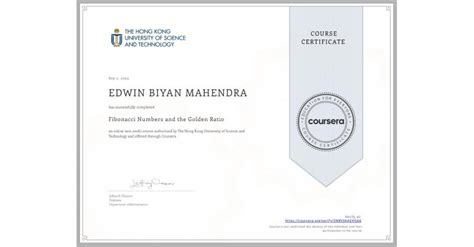 Edwin B Mahendra On Linkedin Completion Certificate For Fibonacci