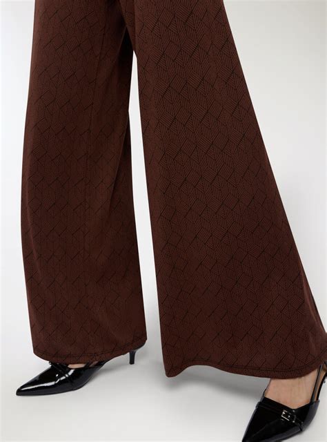 Wide Leg Jacquard Trousers Var Moro Terranova Deutschland