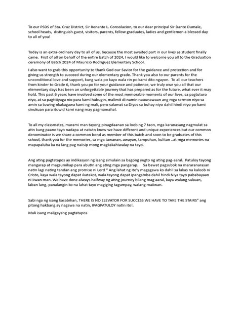 Welcome Speech Pdf