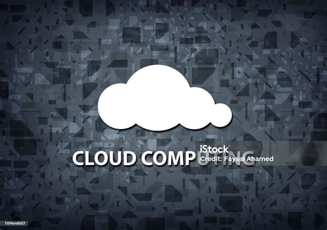 Cloud Computing Black Background Stock Illustration Download Image