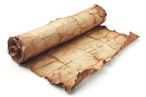 Premium Photo An Unrolled Old Paper Scroll With Cracked Surface Texture