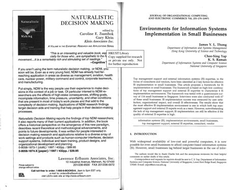 Pdf Environments For Information Systems Implementation In Small