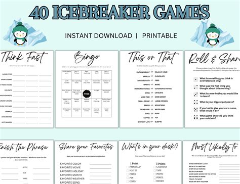 Printable Ice Breaker Questions
