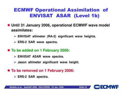 Ppt Global Validation And Assimilation Of Envisat Asar Wave Mode