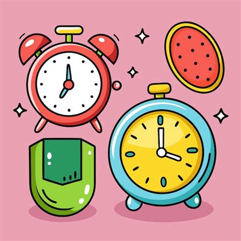 Premium Vector Time And Clock Icons Vector Graphics Illustration