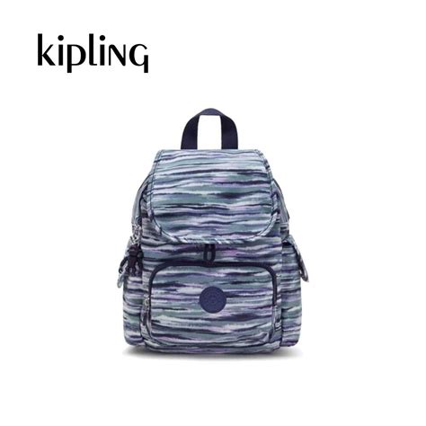 Kipling City Pack Mini Brush Stripes Backpack Shopee Malaysia