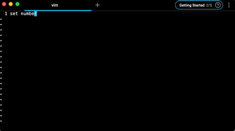 show and hide line numbers in vim vi warp