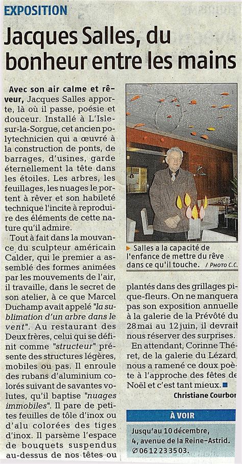 Exposition Jacques Salles Avec La Galerie Du Lézard En 2009