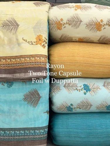 Foil Print Rayon Mix N Match Width Duppata Weight 14 Kg Width 44 At