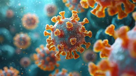 Hepatitis C Virus Under A Microscope Ai Generated Stock Illustration
