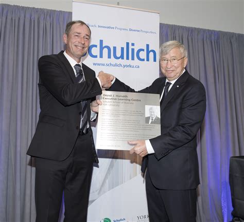 Schulich Facility Renamed Dezsö J Horváth Executive Learning Centre In