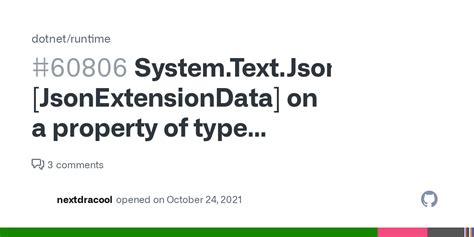 Systemtextjson Jsonextensiondata On A Property Of Type Jsonobject