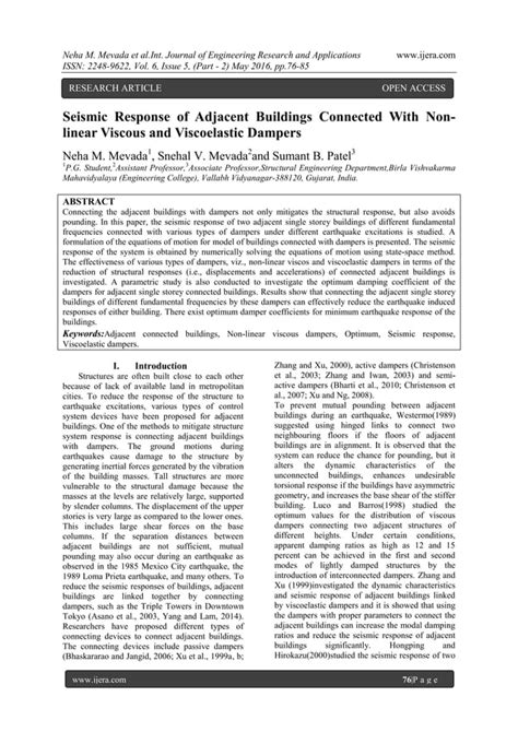 Seismic Response Of Adjacent Buildings Connected With Nonlinear Viscous