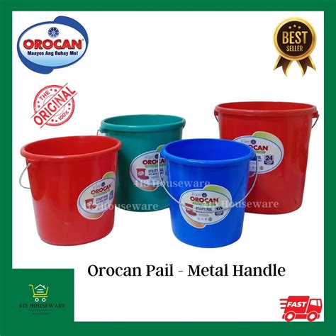 Heavy Duty Orocan Utility Pail Timba 10l 12l 16l 24l With Metal Handle Bucket Shopee Philippines