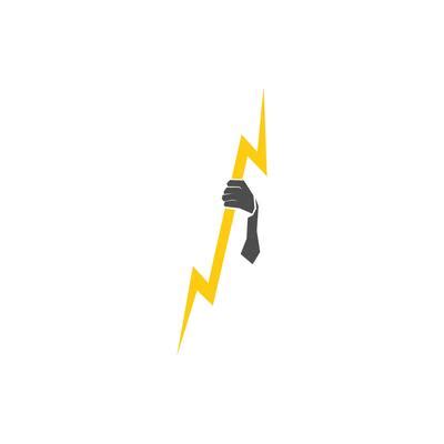 Hand Holding Lightning Bolt Vector Art Icons And Graphics For Free
