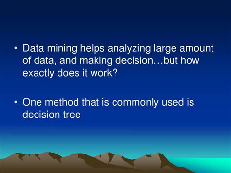 Ppt Data Mining Decision Trees And Earthquake Prediction Powerpoint