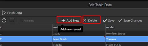 Wappler Documentation Editing Database Data With The New Database Manager