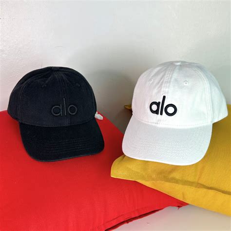 The Alo Washed Off Duty Cap One Size Cotton Twill Black White Shopee Philippines