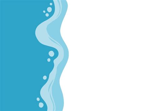 해변 파도 배경 일러스트레이션 프리미엄 벡터