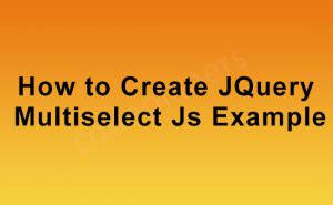 How To Create JQuery Multiselect Js Example JQuery Multiselect