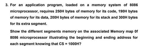 Solved 3 For An Application Program Loaded On A Memory