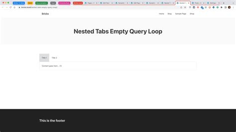 how to push the footer down in bricks brickslabs