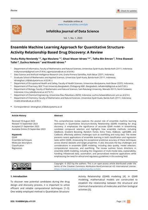 Pdf Ensemble Machine Learning Approach For Quantitative Structure Activity Relationship Based