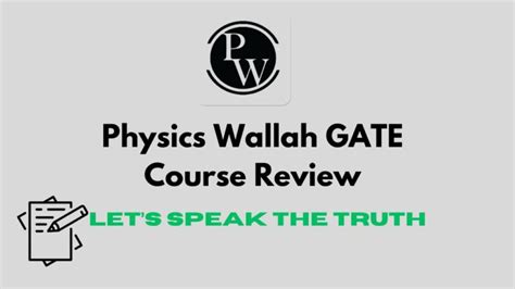 Physics Wallah Gate Course Review Reality Spoken