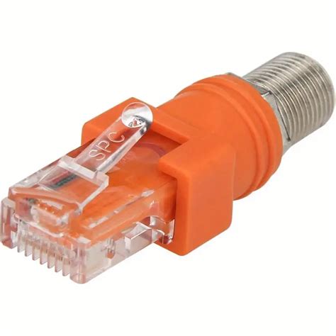 4packs Coaxial Ethernet Adapter Coax Rf F Female Rj45 Male Converter Uiinosoo Line Tester