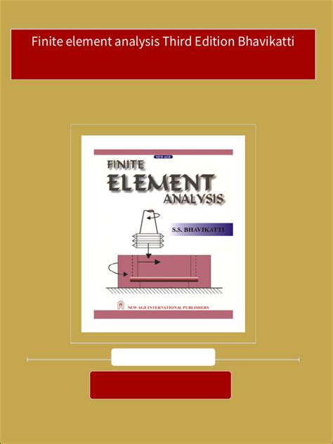 Finite Element Analysis Third Edition Bhavikatti 2024 Scribd Download Pdf Finite Element