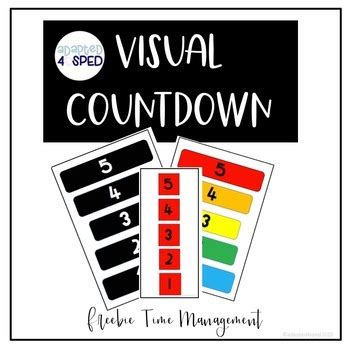 Visual Countdown By Adapted 4 Sped Teachers Pay Teachers