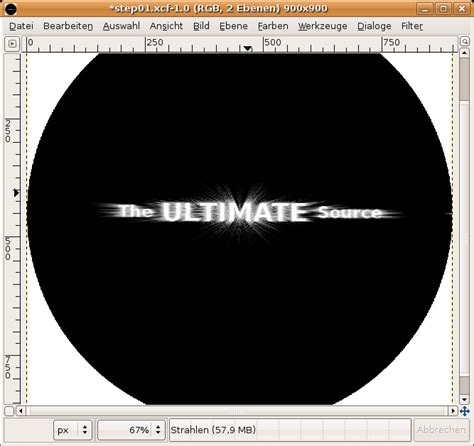 Rays Of Light Behind Text Tutorials Gimpusers Com