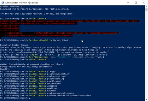 Install Module The Install Module Command Was Found In The Module PowerShellGet But The