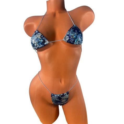 Extreme No Coverage Bikini Etsy