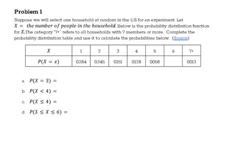 Solved Problem 1 Suppose We Will Select One Household At Chegg Com
