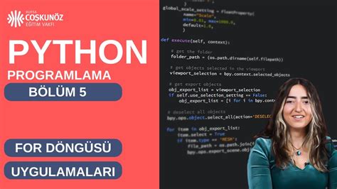 Pythonda For Döngüsü Uygulamaları Youtube