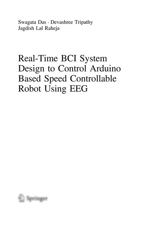 Solution Real Time Bci System Design To Control Arduino Based Speed Controllable Robot Using