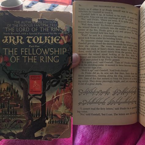 elvish script upside down in the fellowship ballentine book 1965