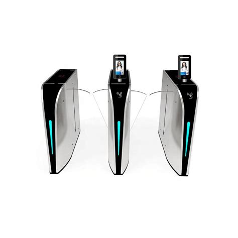 Retractable Flap Gate Barrier RFID Card Reader QR Code Scanner LED Light Indicator