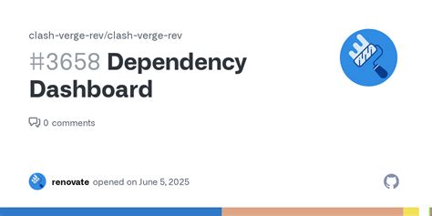 Dependency Dashboard · Issue 3658 · Clash Verge Revclash Verge Rev · Github