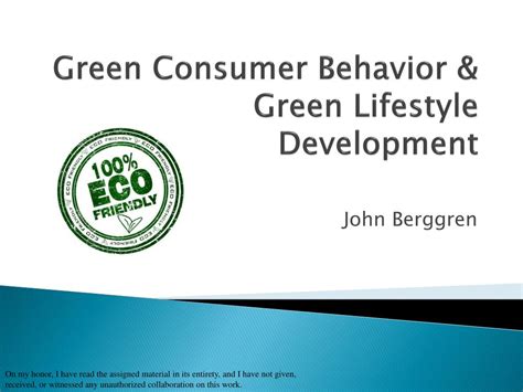Ppt Green Consumer Behavior And Green Lifestyle Development Powerpoint