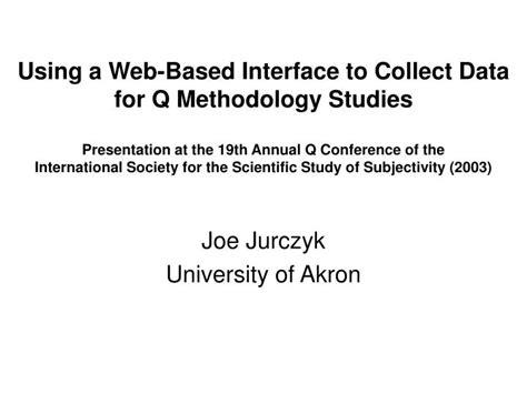 Ppt Joe Jurczyk University Of Akron Powerpoint Presentation Free