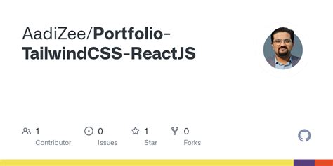 Github Aadizeeportfolio Tailwindcss Reactjs