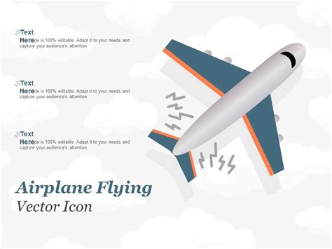 Airplane Flying Vector Icon Ppt Powerpoint Presentation Visual Aids Inspiration