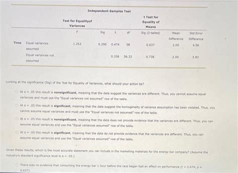 solved 2 interpreting statistical software output for an