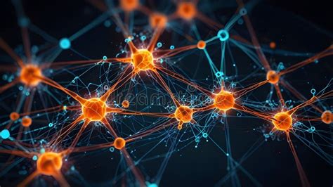 Abstract Ai Neural Network Visualized As Glowing Interconnected Nodes
